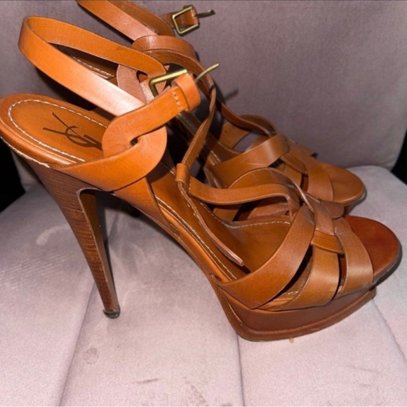Yves Saint Laurent | Shoes | Ysl Tribute Platform Sandal Authentic ...